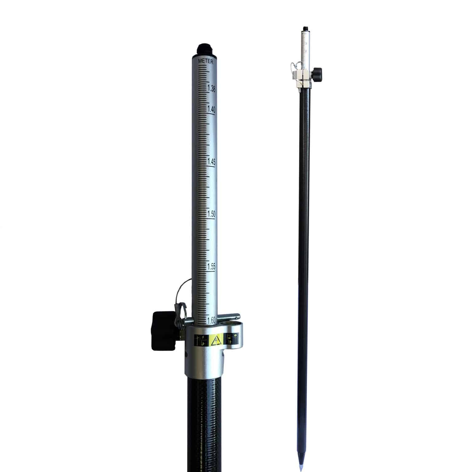 GeoMeasure 2M Adjustable Carbon Fibre Aluminum Survey Pole - GPS & GNSS ...