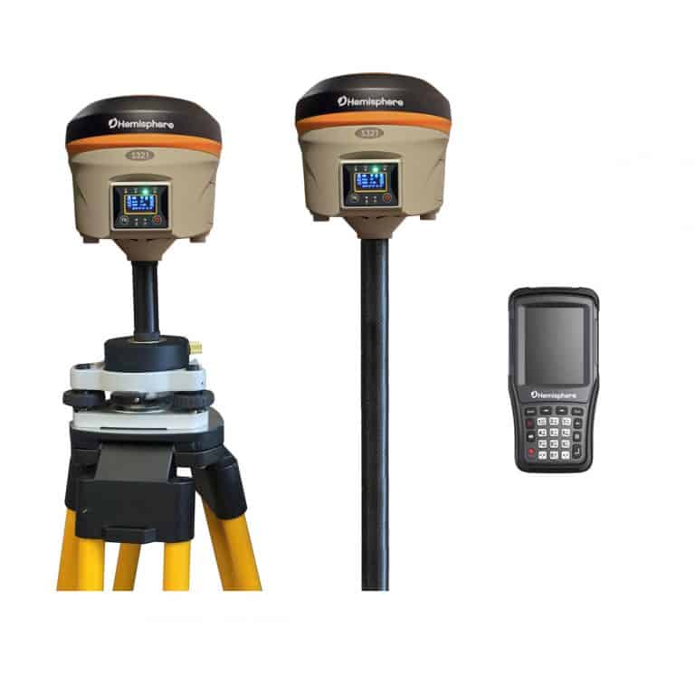 (2.6) Hemisphere S321+ Base & Rover RTK GNSS Kit w/ CW400 & SurvCE ...